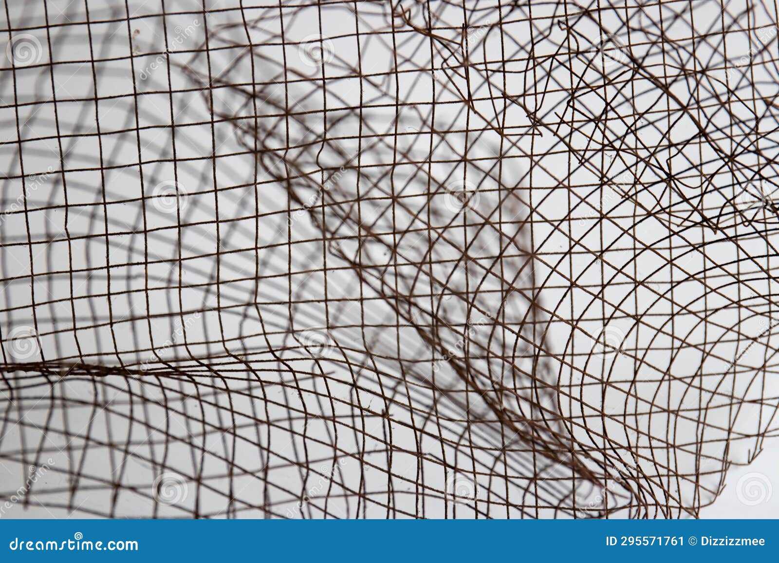 Free Form Curve of Black Rustic Wire Mesh Stock Image - Image of ...