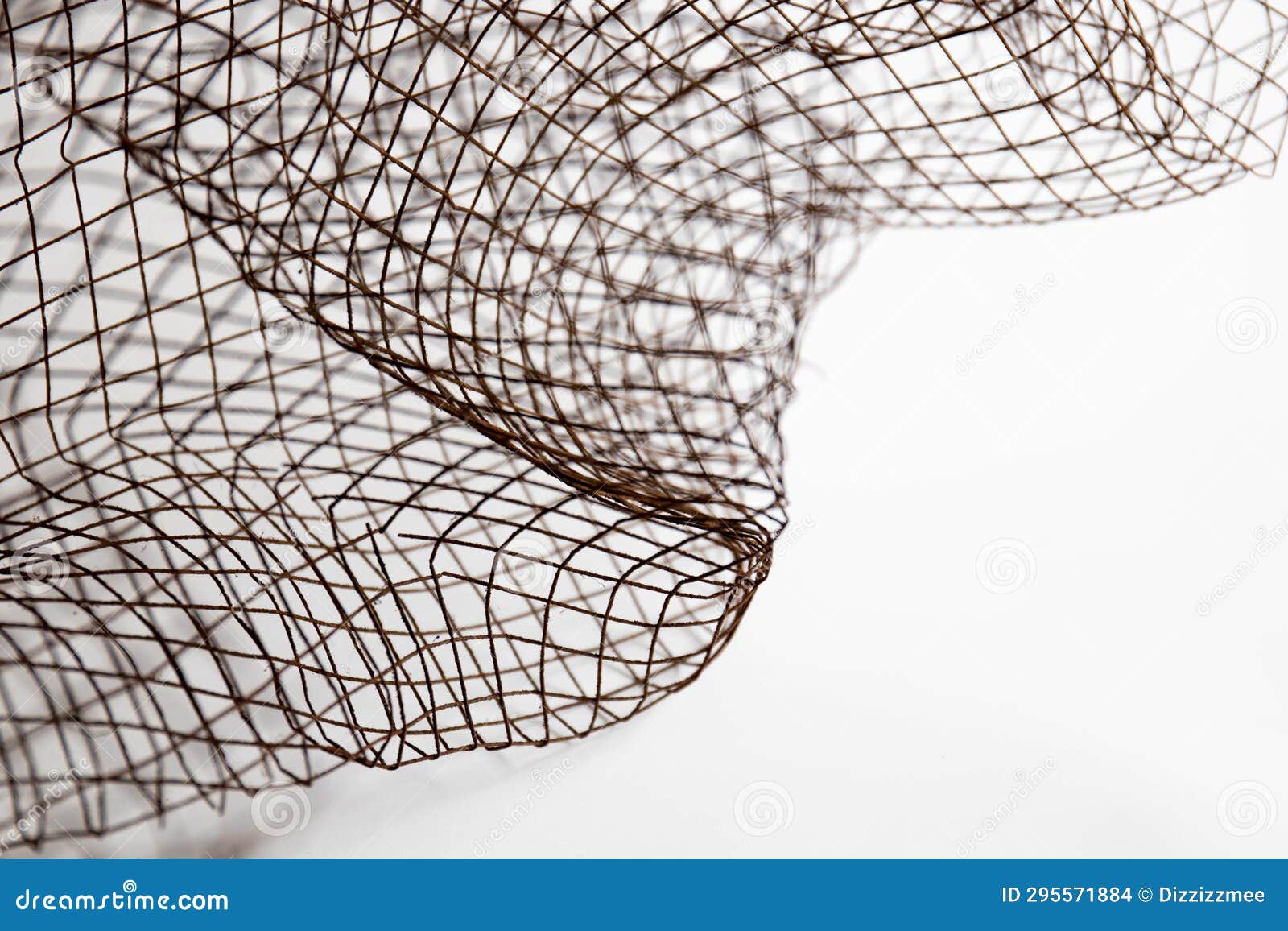 Free Form Curve of Black Rustic Wire Mesh Stock Photo - Image of ...