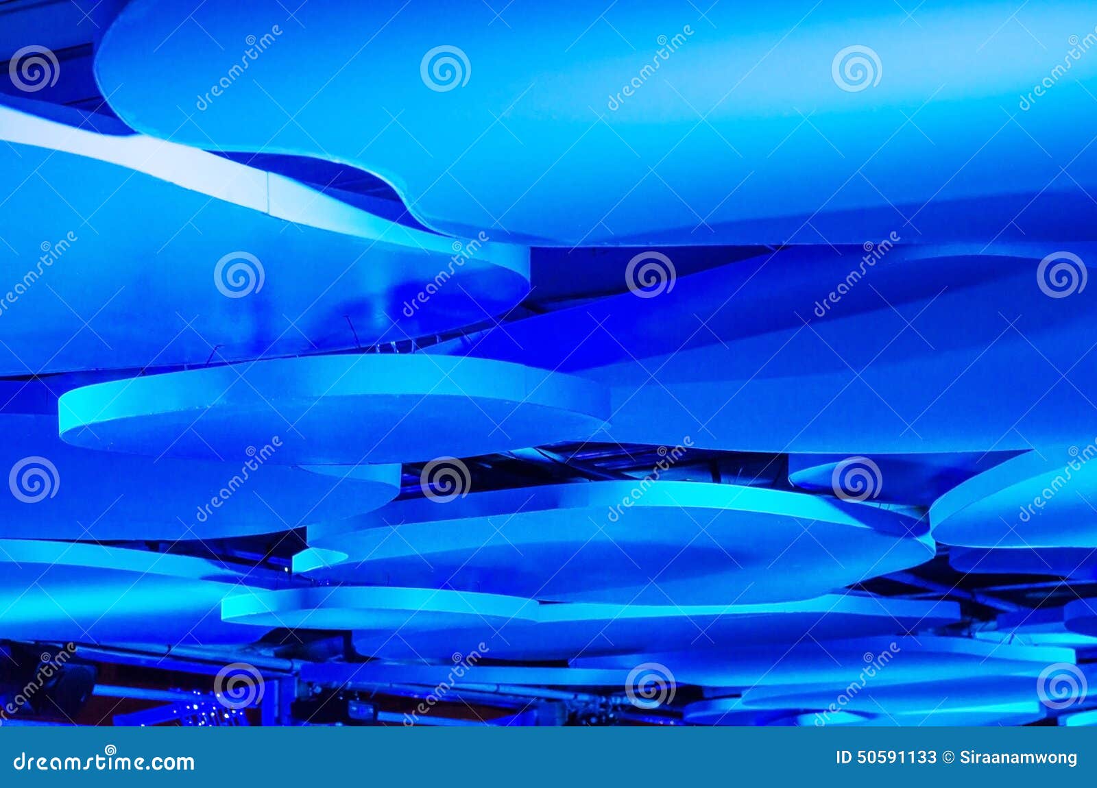 Free Form Elements on Ceiling Stock Image - Image of decoration, inside ...