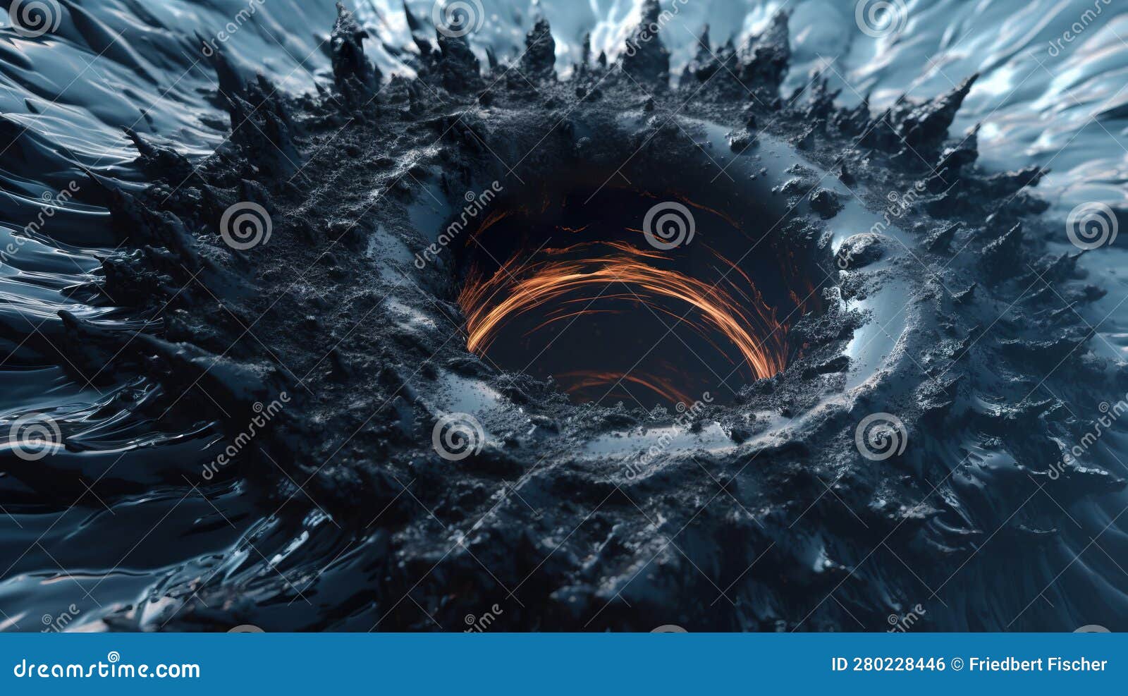 Ferrofluid Background With Film Negative Colors And Highly Textured ...