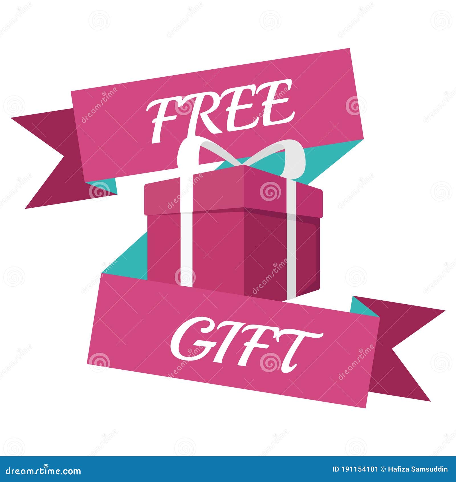 Free Gift Banner. Vector Illustration Decorative Design Stock Vector ...
