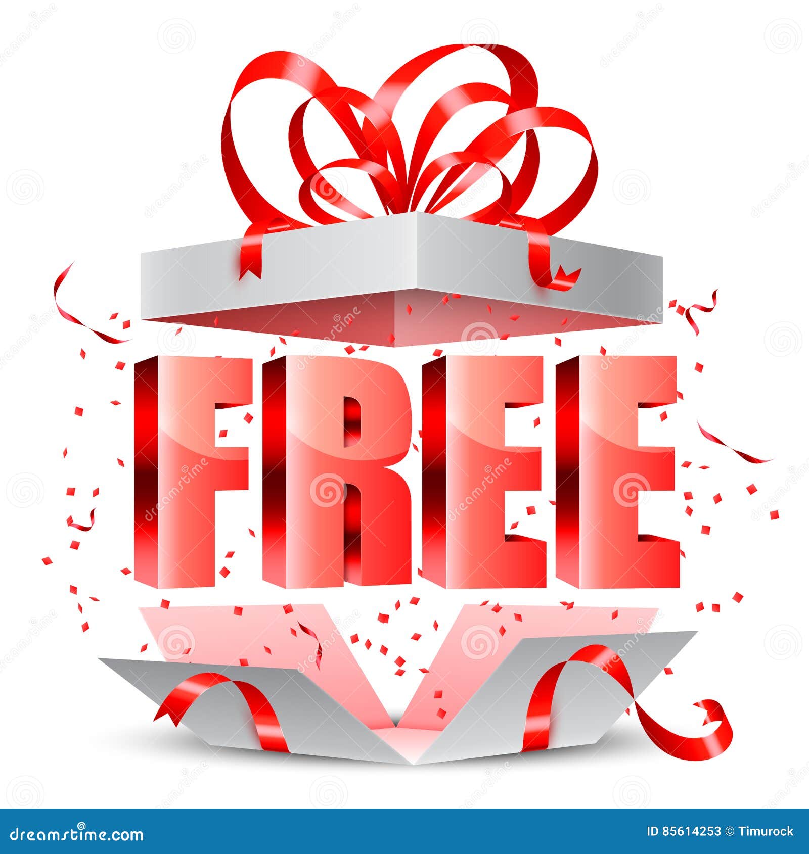 Free Gift Box stock vector. Illustration of market, announcement - 85614253