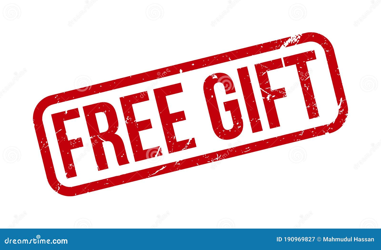 Free Gift Rubber Stamp. Red Free Gift Rubber Grunge Stamp Seal Vector ...