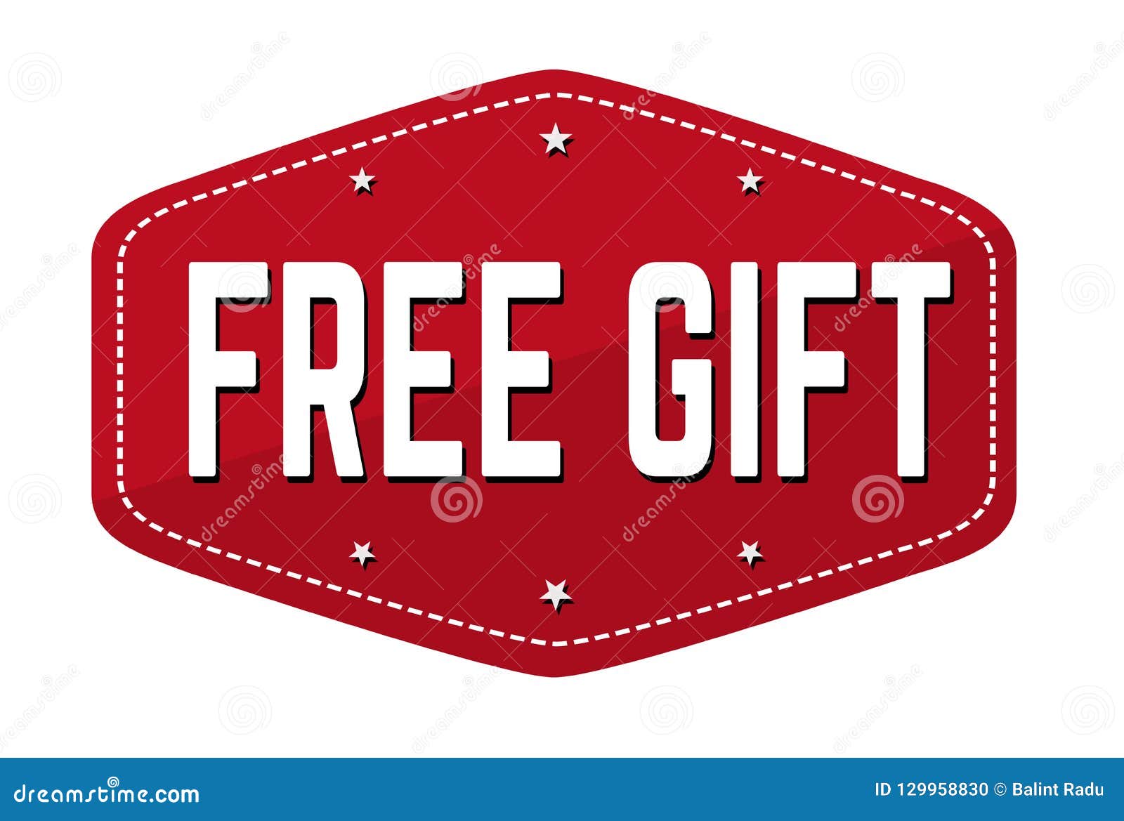 Free gift sign or stamp stock vector. Illustration of advertising ...
