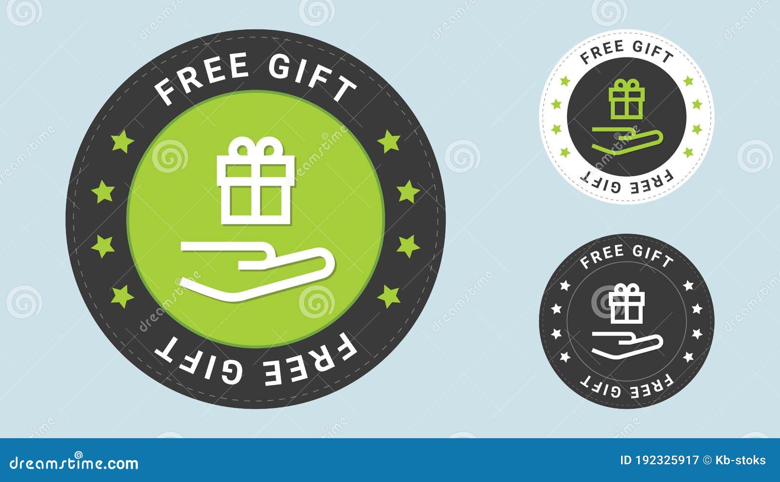 Free Gift Stamp Vector Illustration. Stock Vector - Illustration of ...