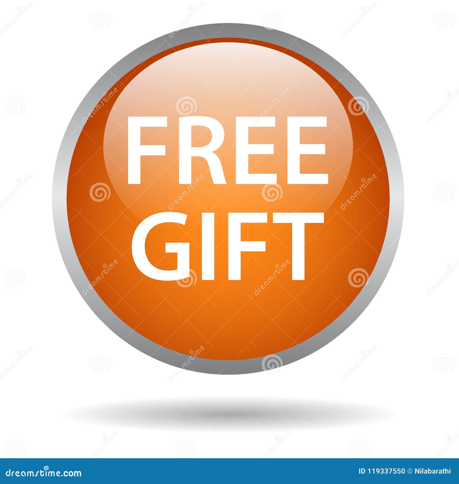 Free gift web button stock illustration. Illustration of symbol - 119337550