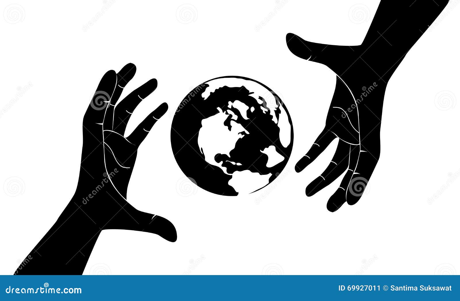 Free Hands with Save the World Stock Vector - Illustration of people ...