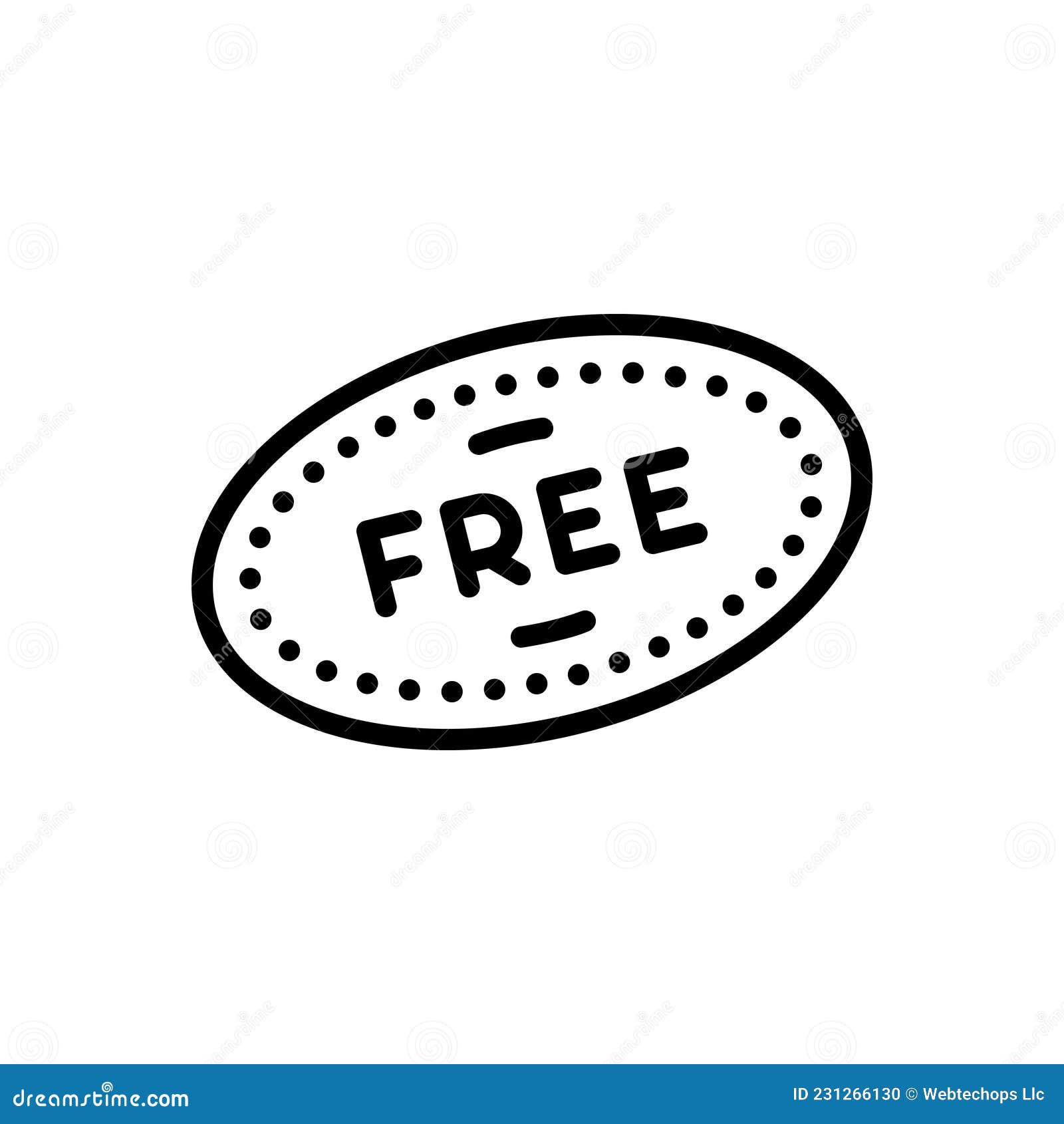 Black Line Icon for Free, Liberated and Label Stock Vector ...