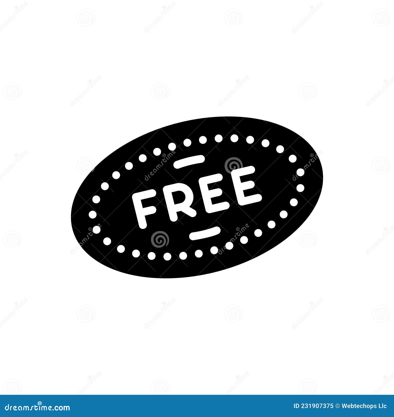 Black Solid Icon for Free, Liberated and Label Stock Vector ...