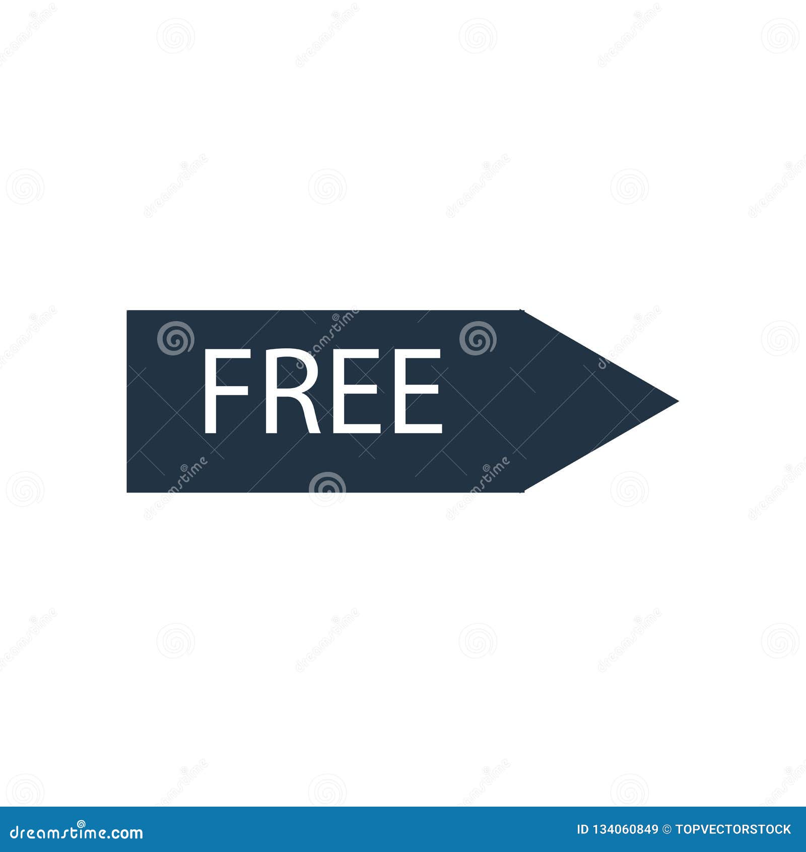 Free Icon Vector Isolated on White Background, Free Sign Stock Vector ...