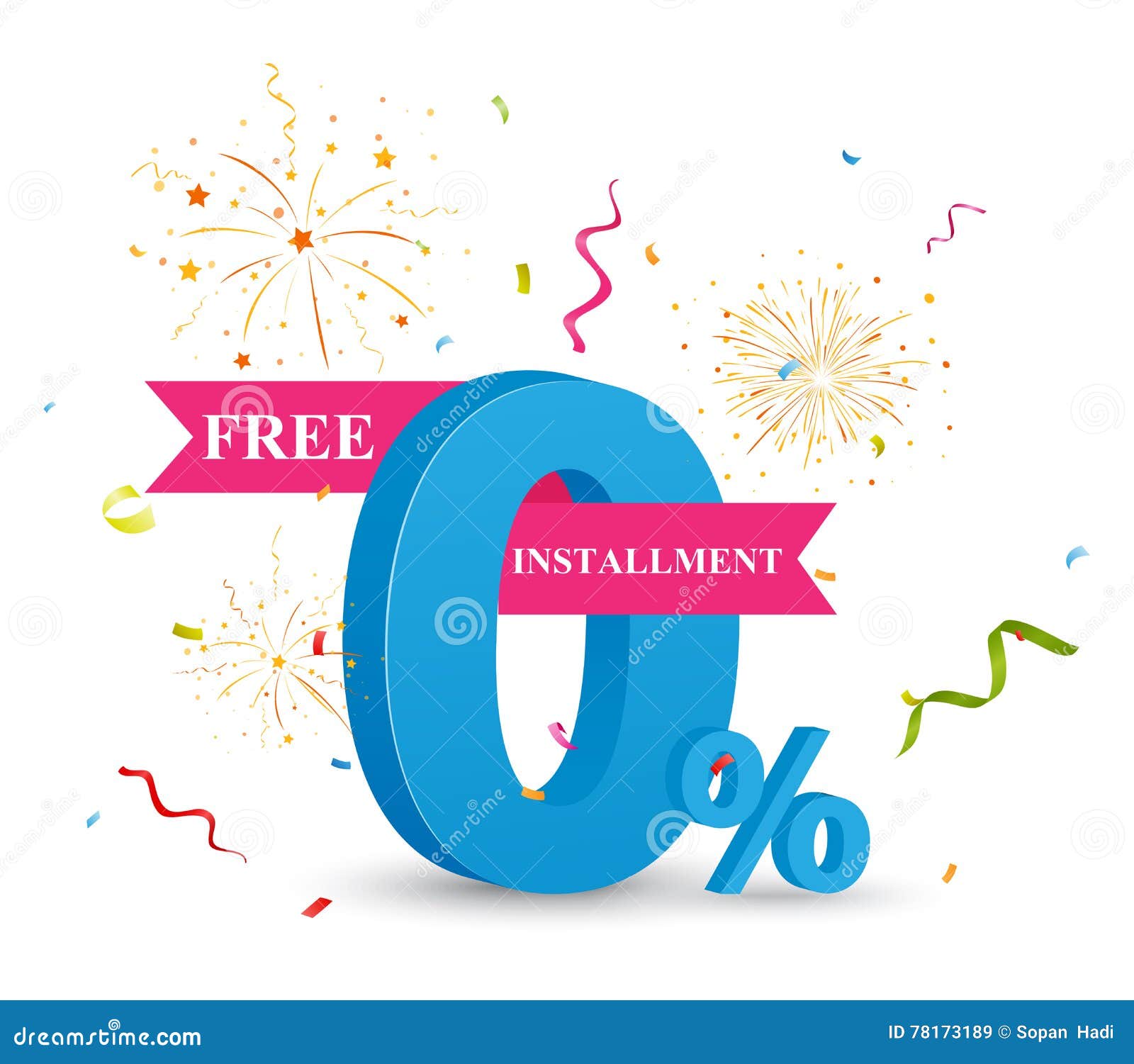 Free Installment Sale Concept Stock Vector - Illustration of card ...