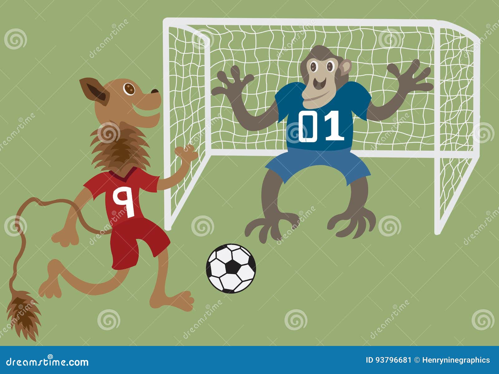 Free kick 1 stock vector. Illustration of goalkeeping - 93796681