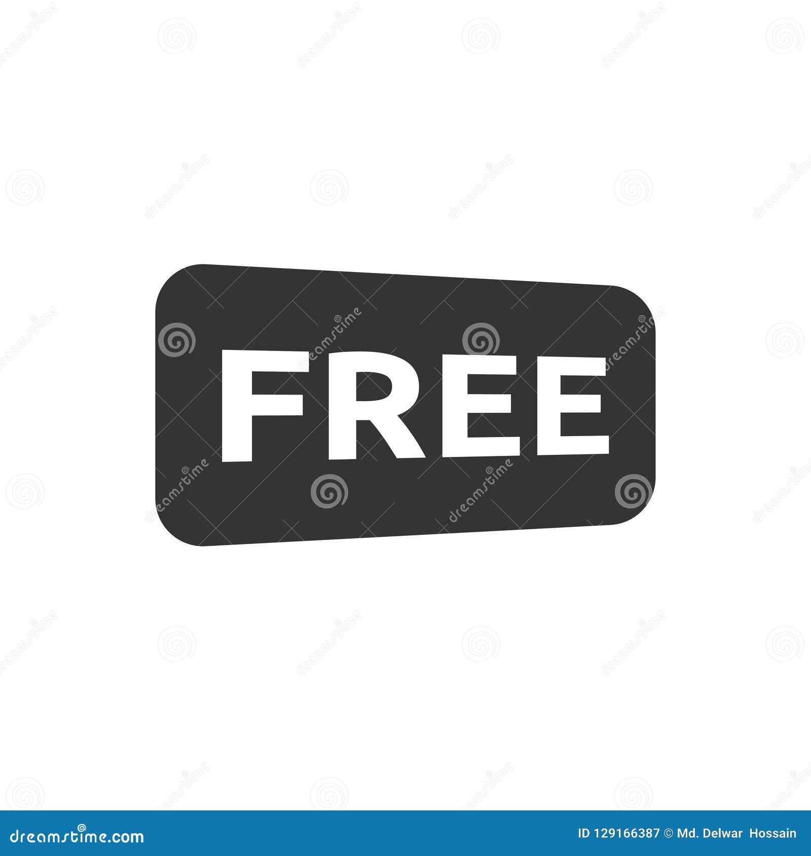 Free Label Icon stock vector. Illustration of gift, gratis - 129166387