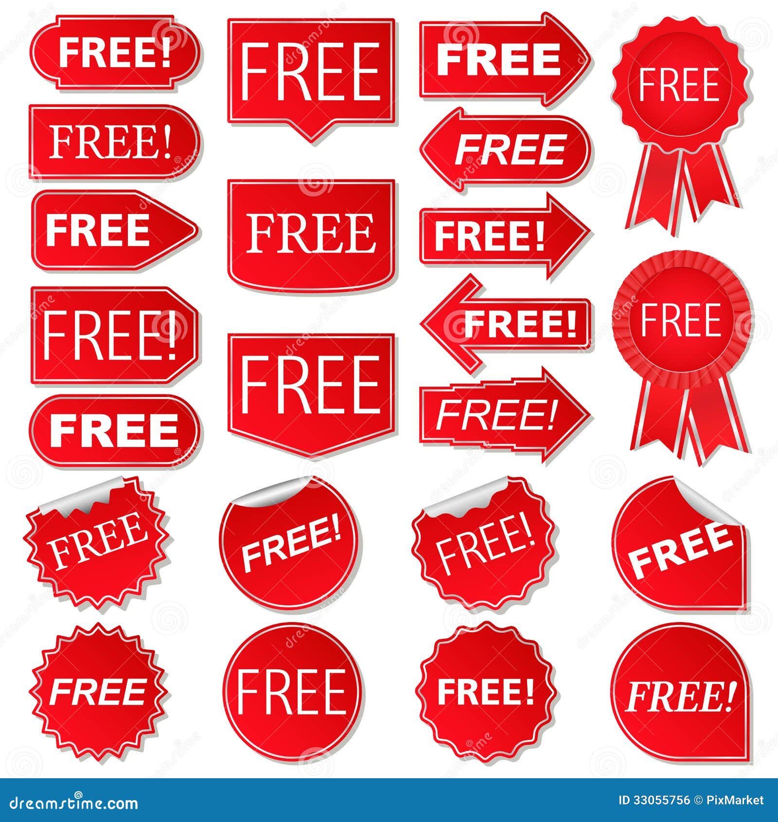 Free Labels stock vector. Illustration of symbol, offer - 33055756