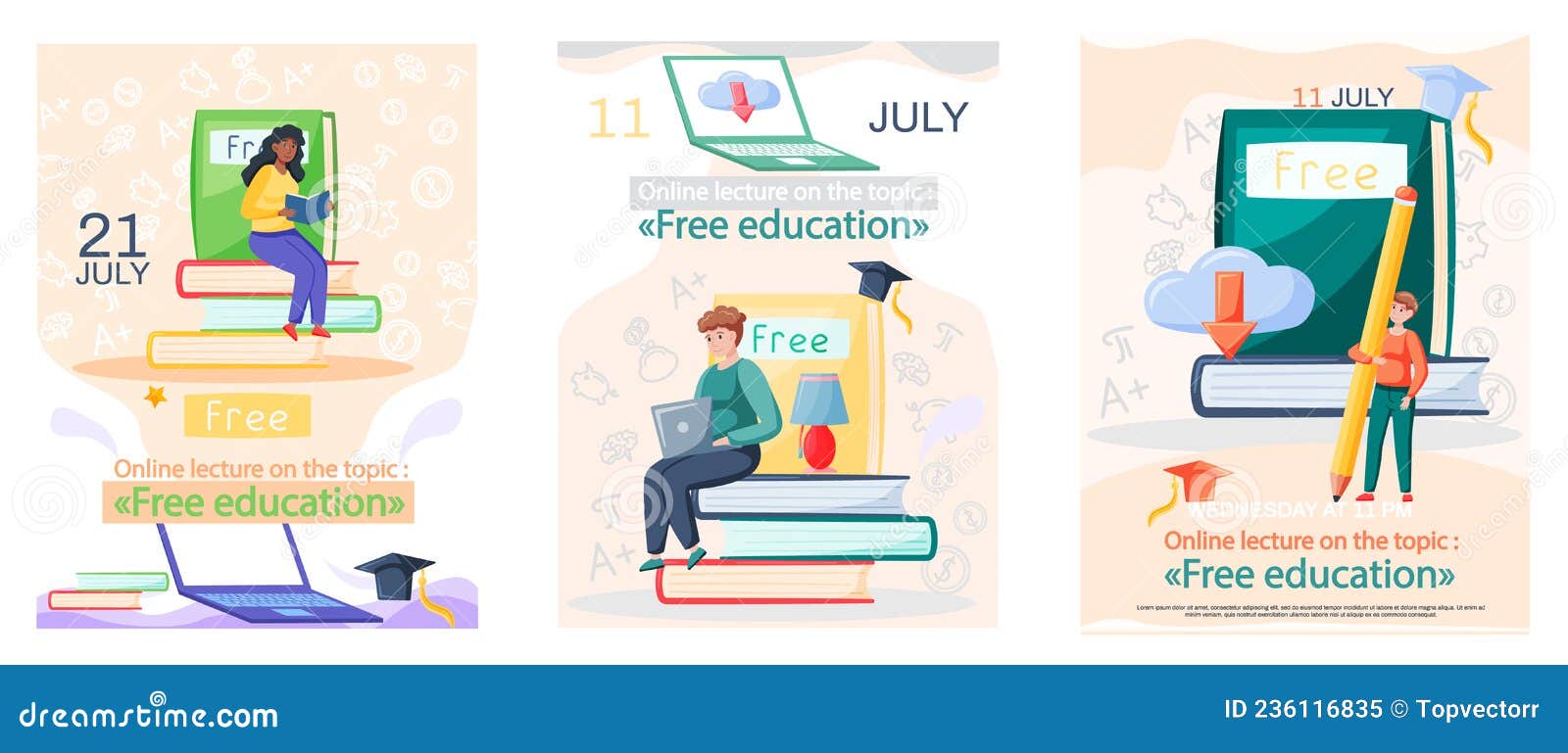 Free Lecture, Students Study by Webinar Training with Video Session ...