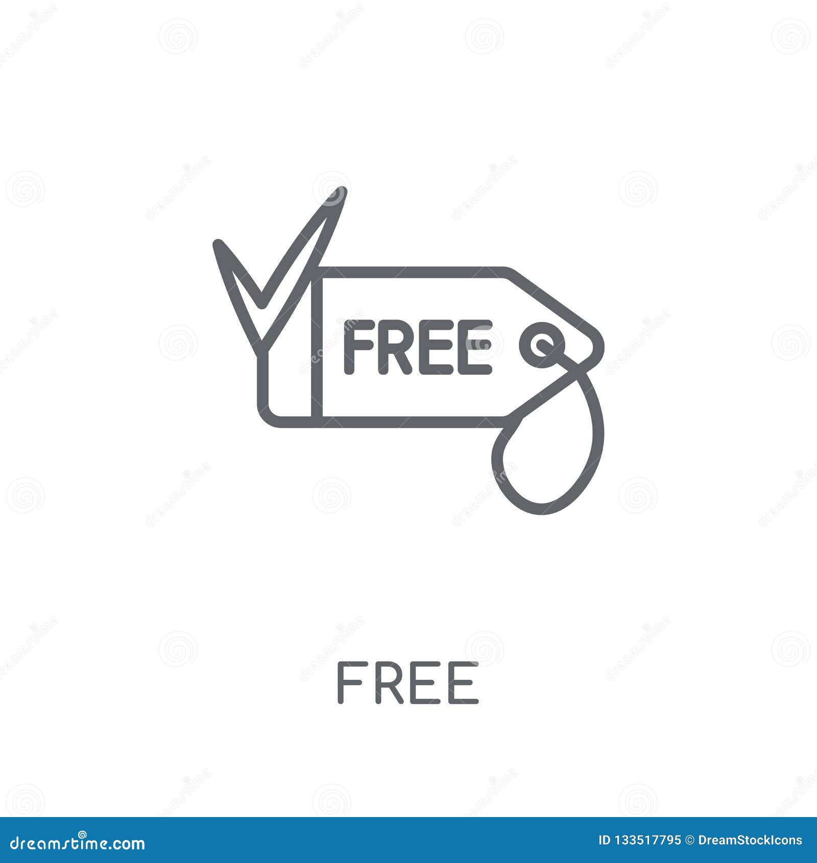 Free Linear Icon. Modern Outline Free Logo Concept on White Back Stock ...