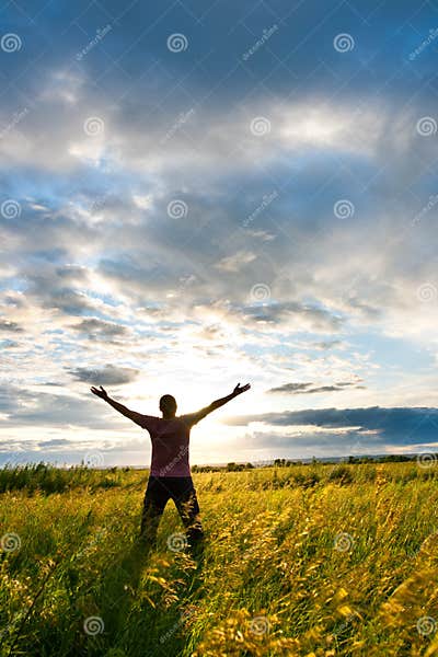 Free man stock image. Image of evening, relax, life, freedom - 10248513