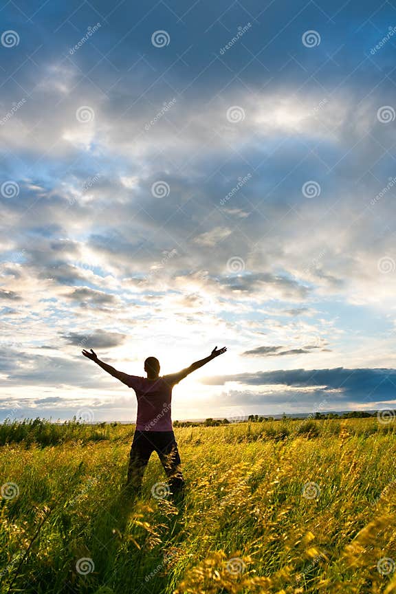 Free man stock image. Image of evening, relax, life, freedom - 10248513