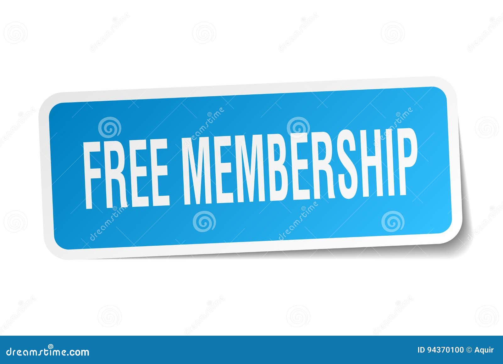 Free Membership Square Sticker Stock Vector - Illustration of banner ...