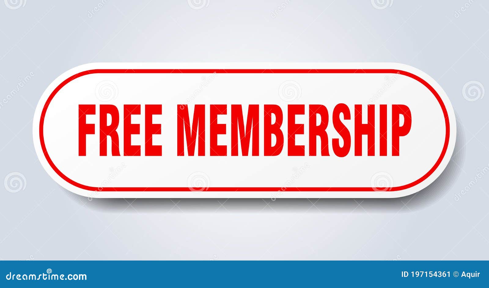 Free membership sticker. stock vector. Illustration of membership ...