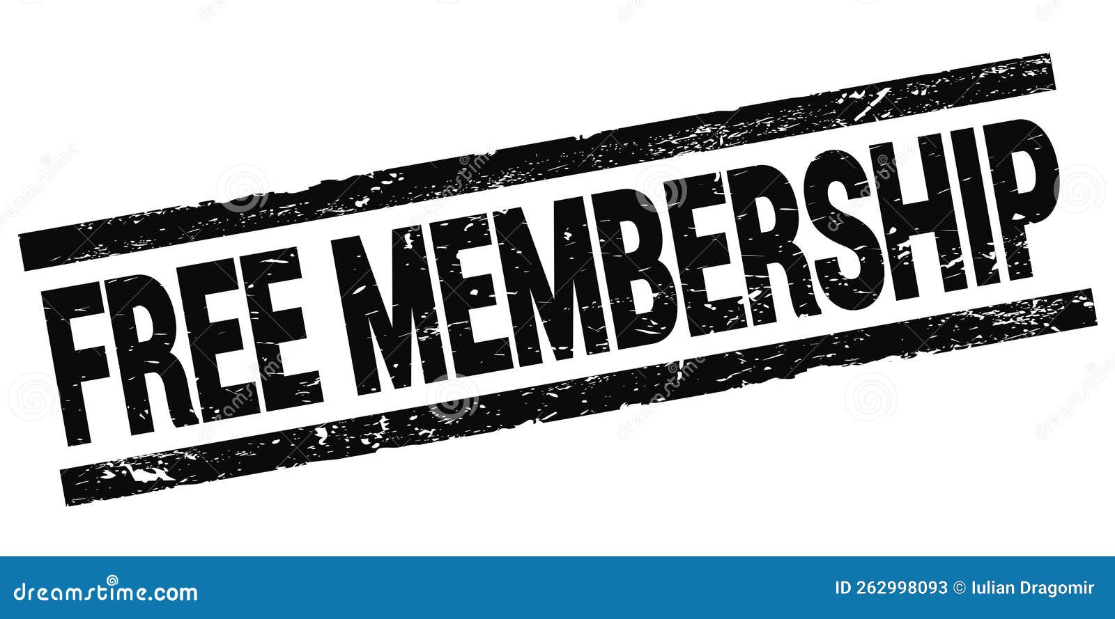 FREE MEMBERSHIP Text on Black Rectangle Stamp Sign Stock Illustration ...