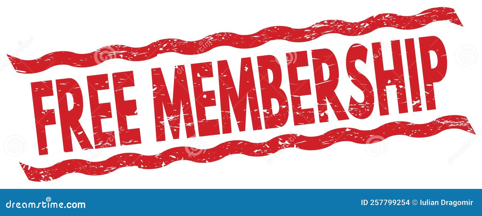FREE MEMBERSHIP Text on Red Lines Stamp Sign Stock Illustration ...