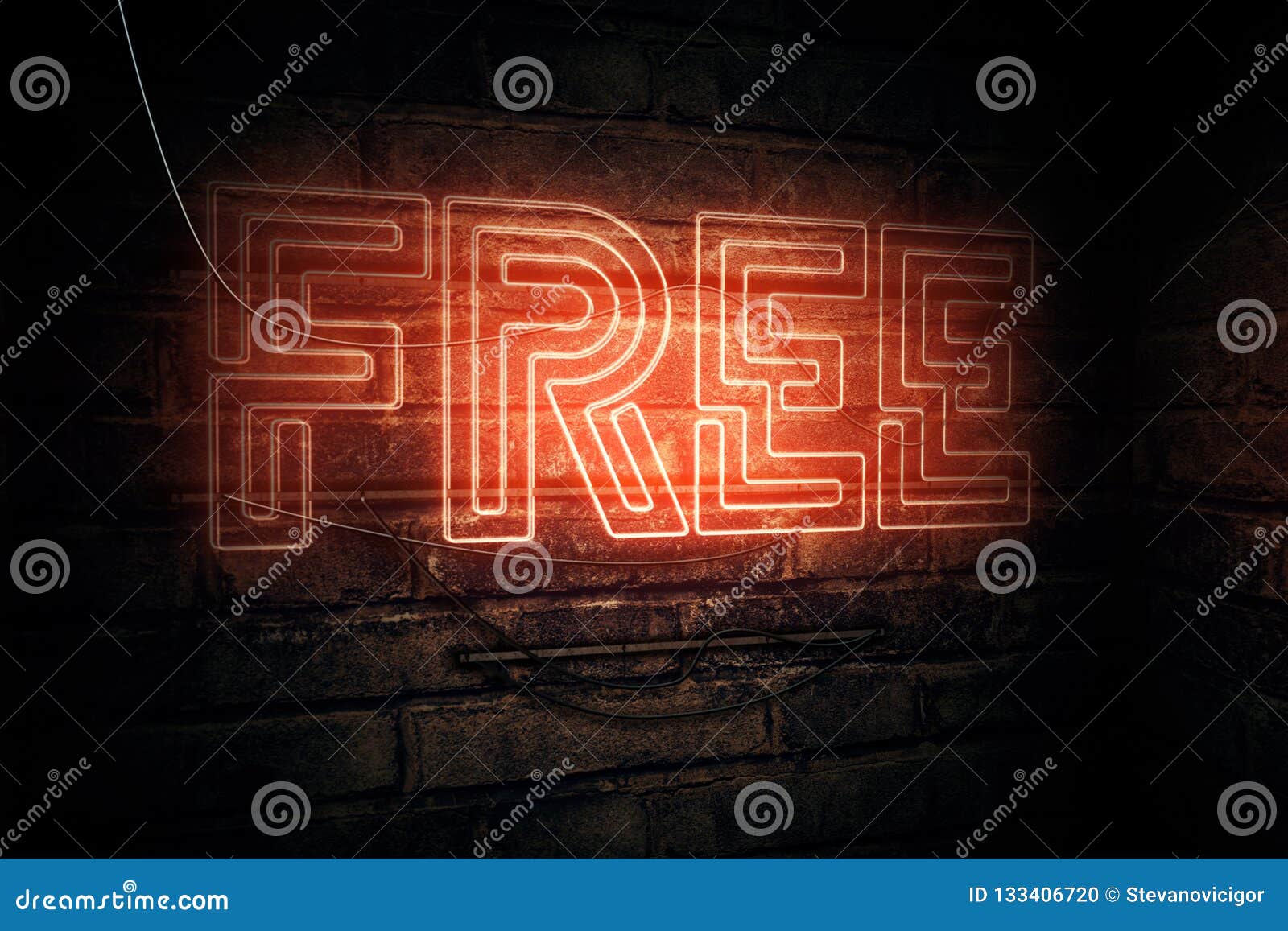 Free Neon Sign stock illustration. Illustration of business - 133406720