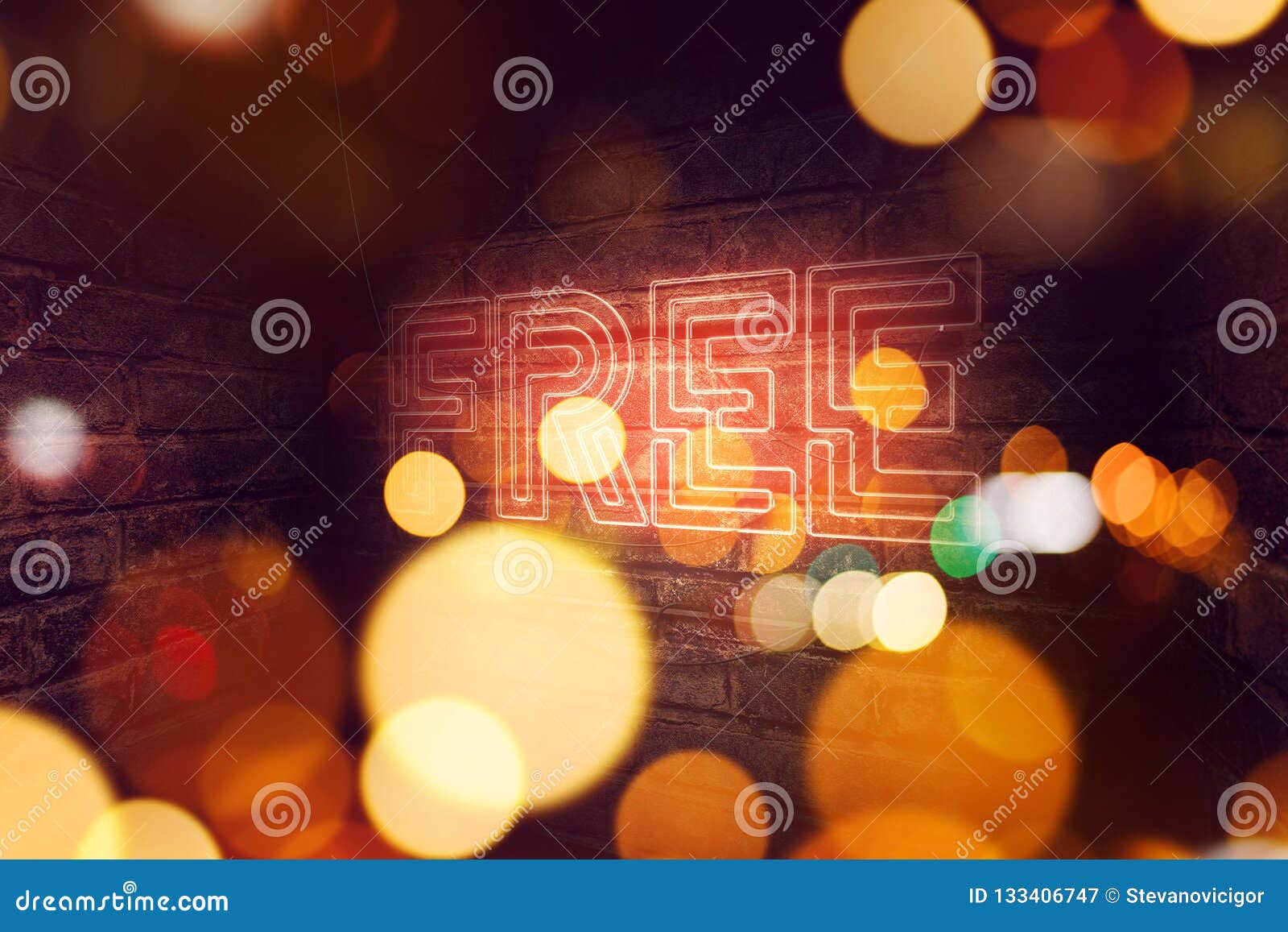 Free Neon Sign stock illustration. Illustration of sign - 133406747
