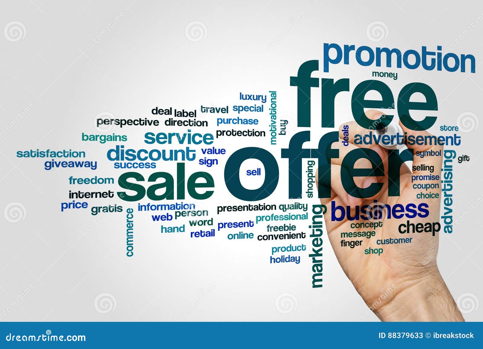 Free offer word cloud stock image. Image of advertisement - 88379633