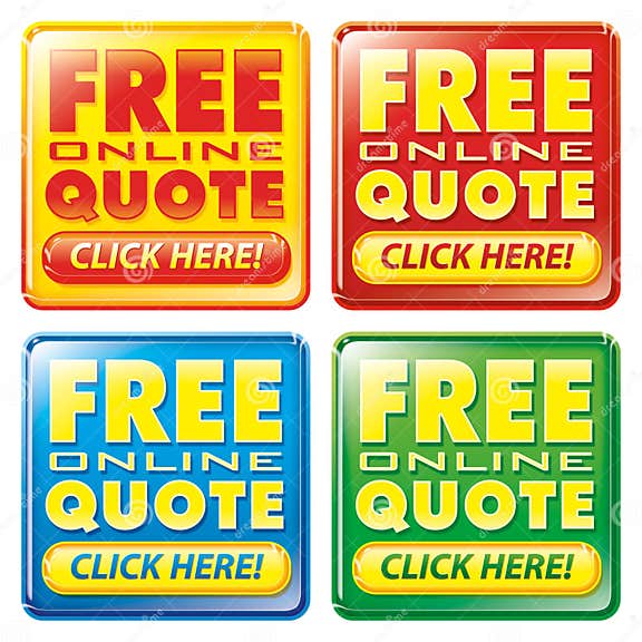Free Online Quote Button Icon Stock Illustration - Illustration of ...