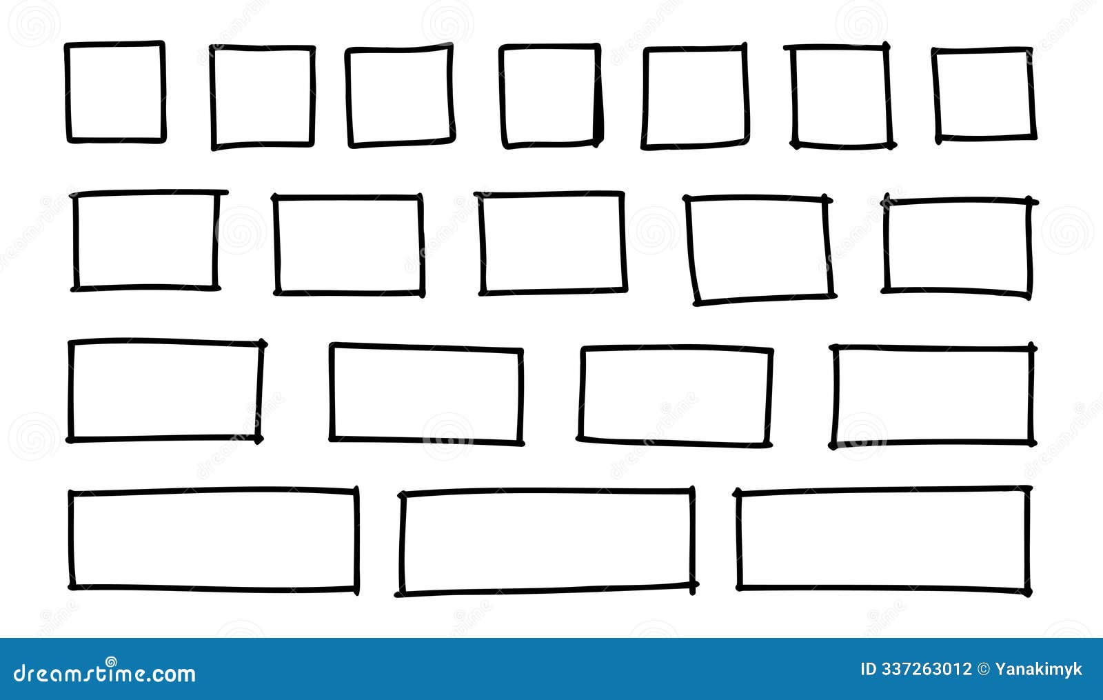 3d Rectangles Of Different Heights On A White Background. Simulation Of ...