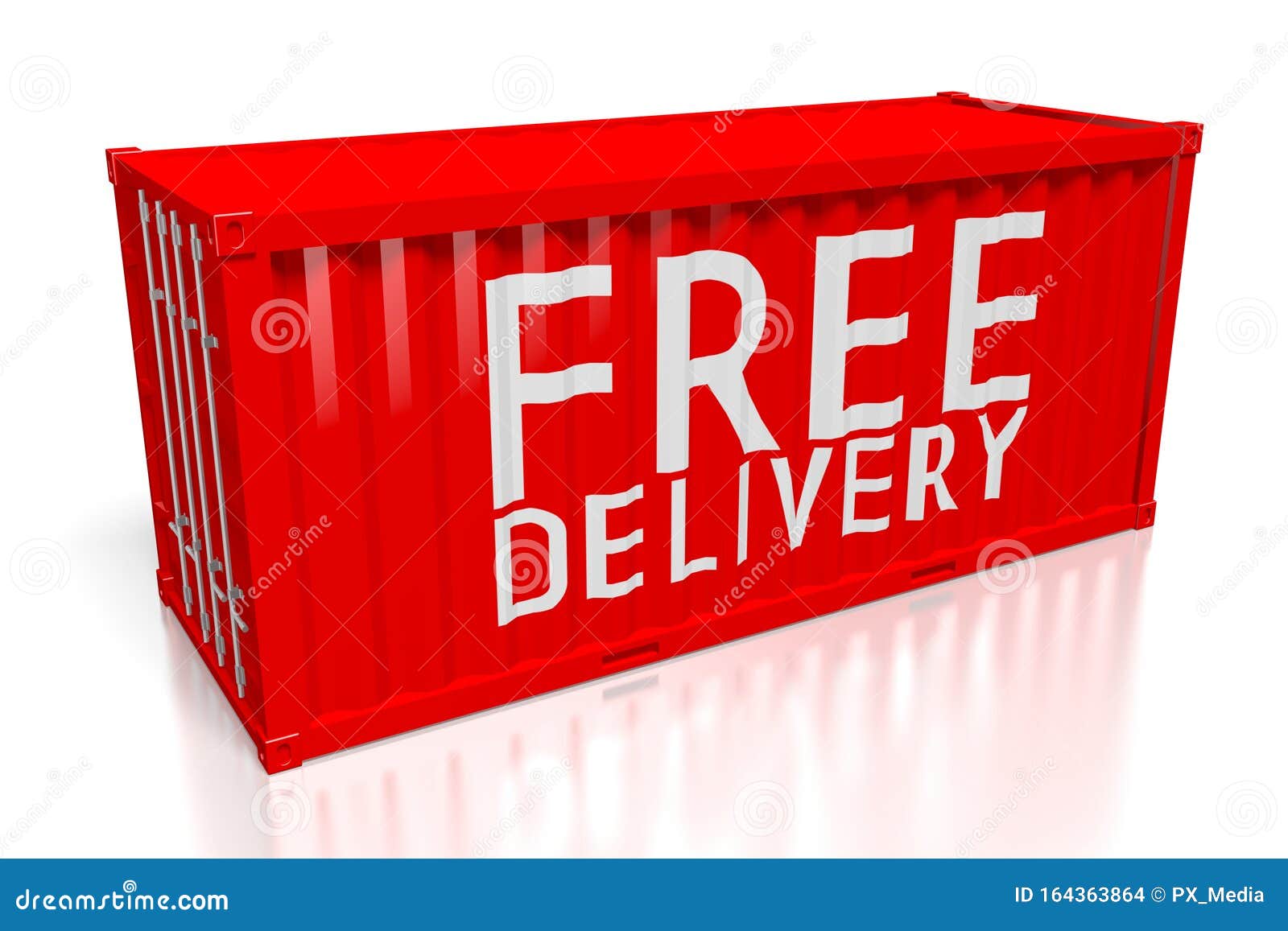 Free Package Delivery Concept - 3D Rendering Stock Illustration ...