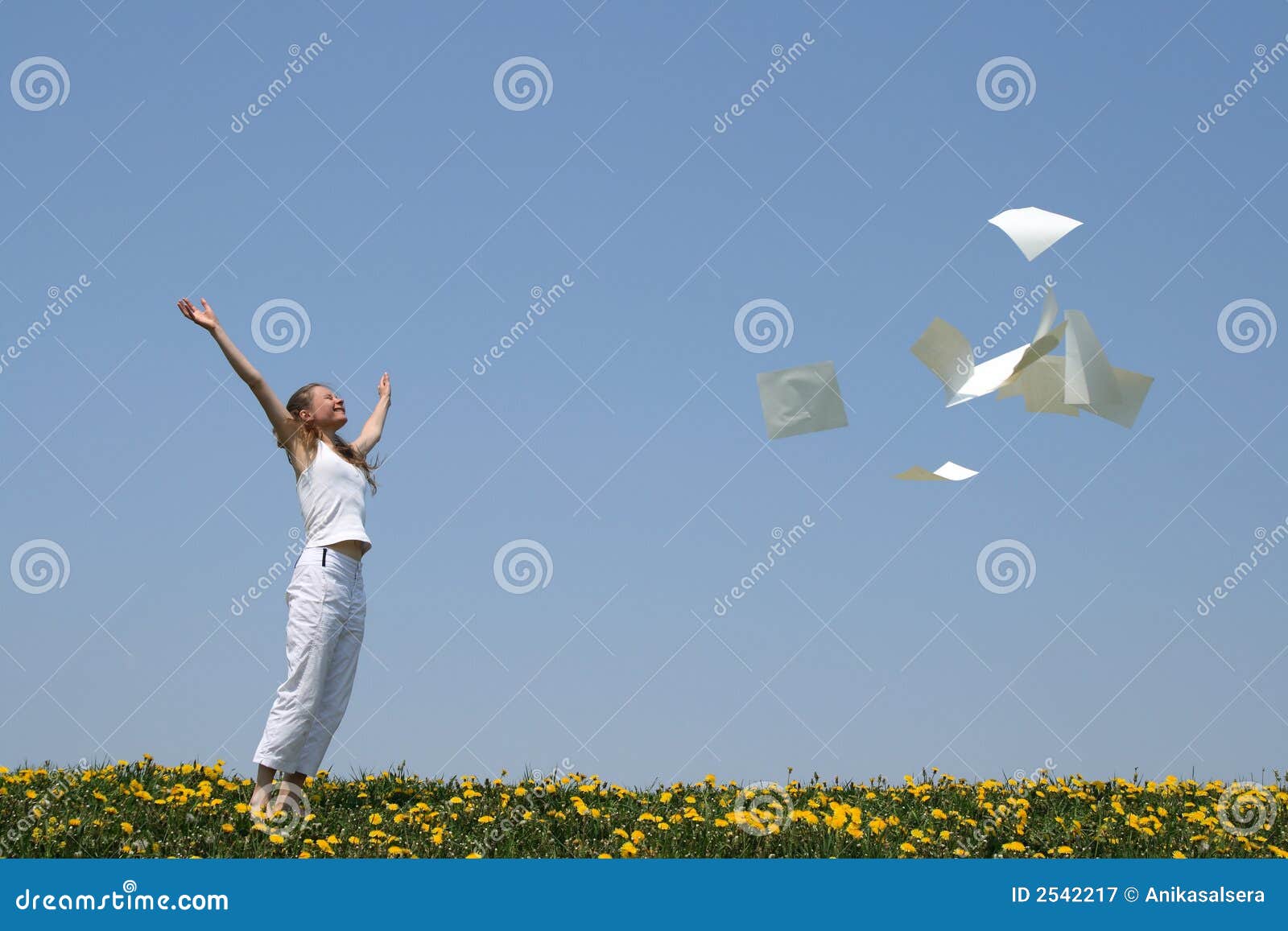 Free from paperwork stock image. Image of blue, outdoors - 2542217