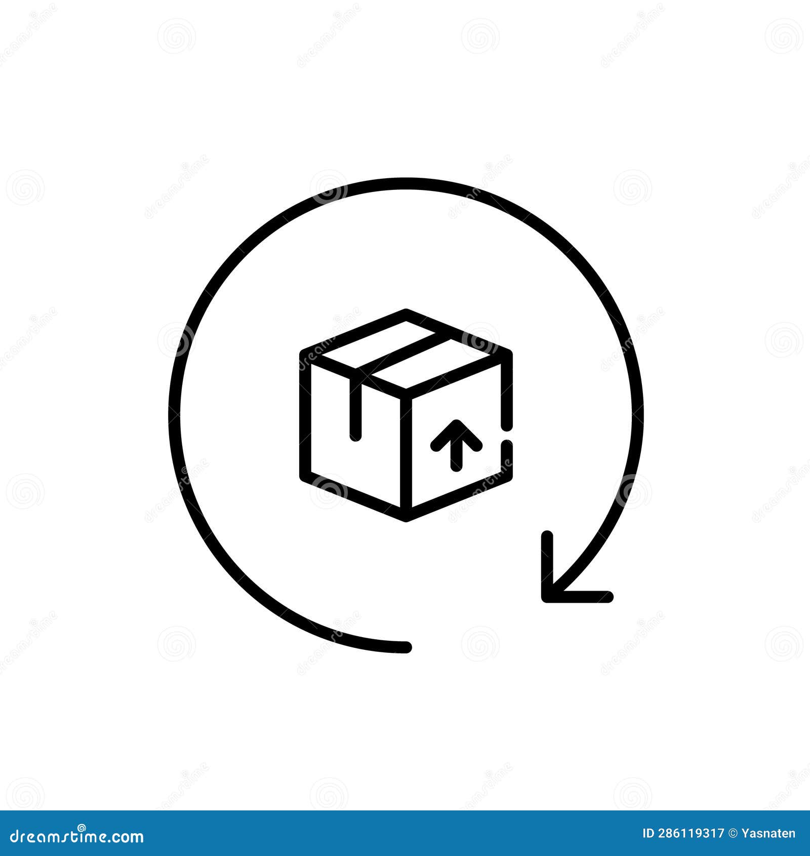 Free Parcel Return Service. Pixel Perfect, Editable Stroke Stock Vector ...