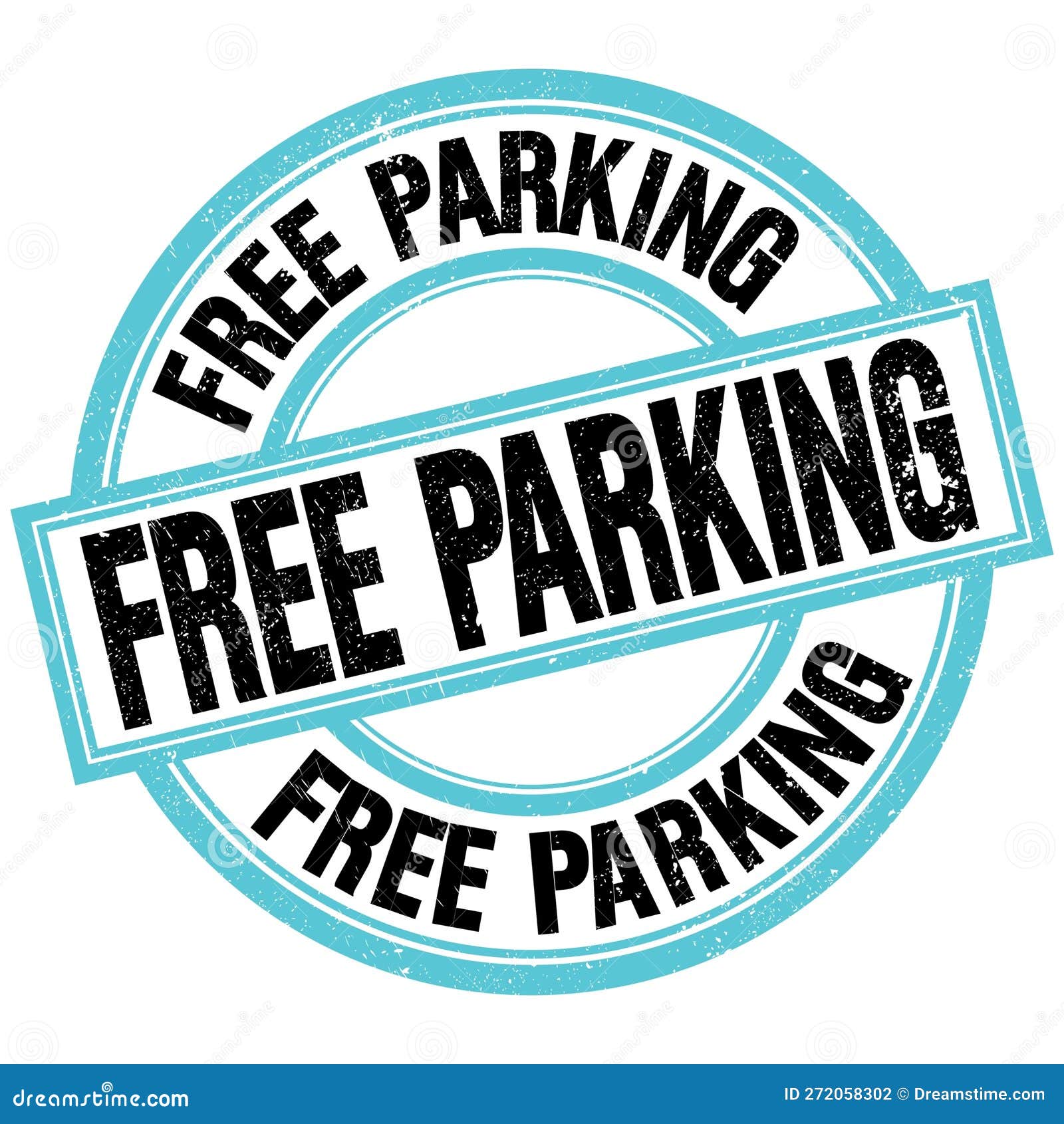 FREE PARKING Text on Blue-black Round Stamp Sign Stock Illustration ...