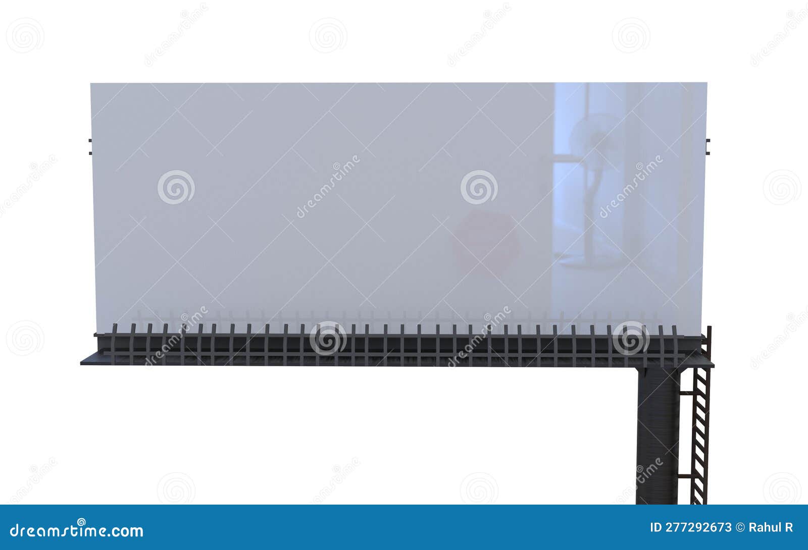 Advertisement Bill Board on White Background Stock Illustration ...