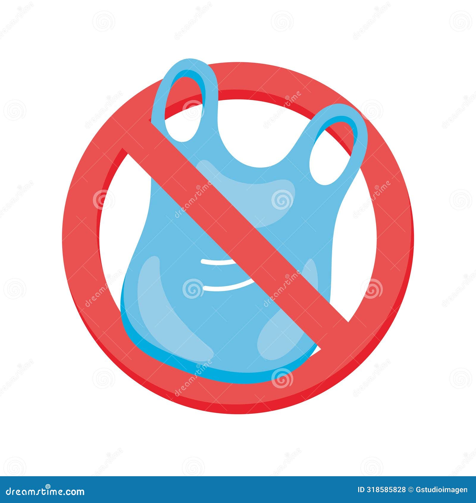 Free plastic bag stop stock vector. Illustration of design - 318585828