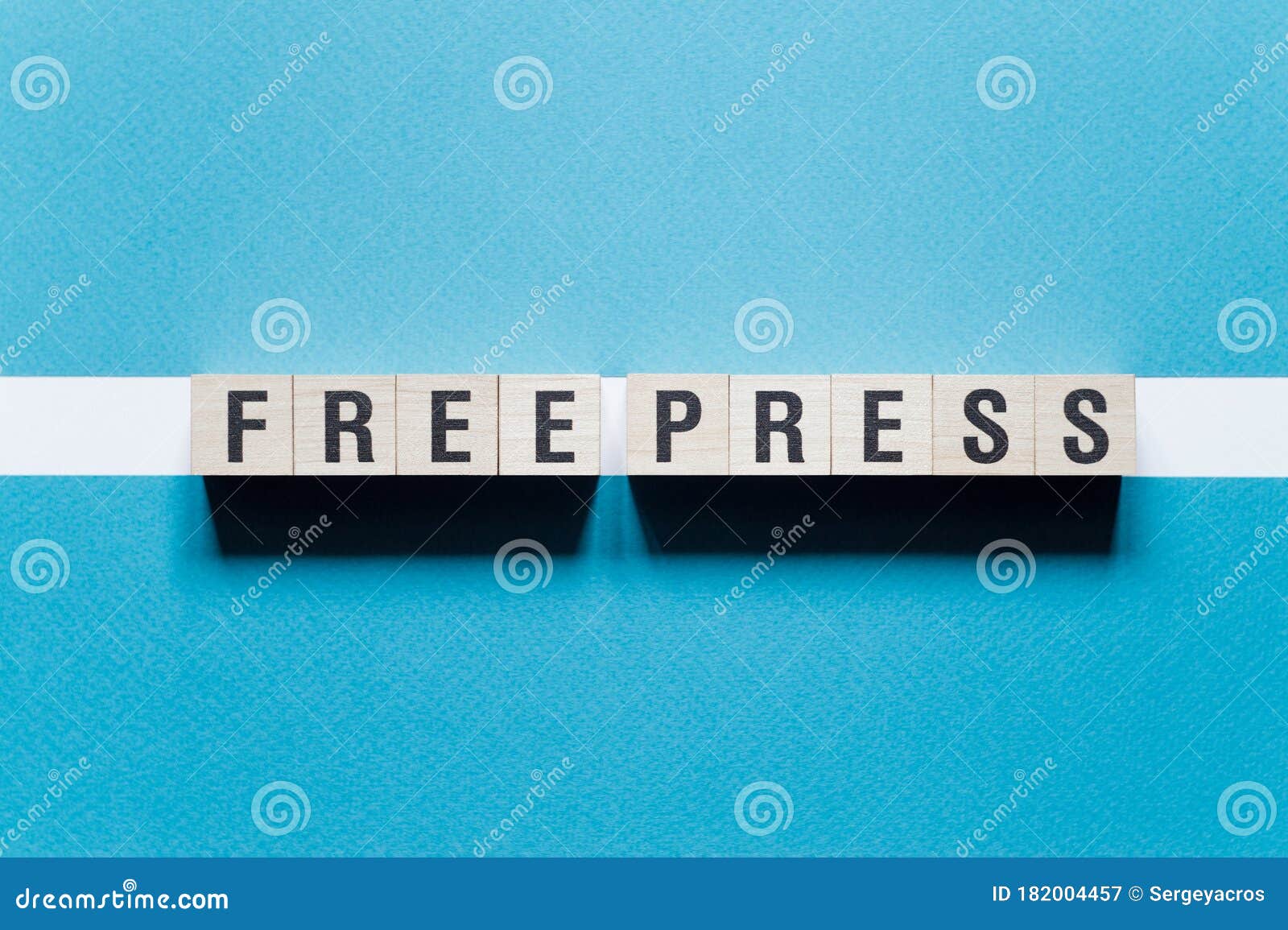 Free Press Word Concept on Cubes Stock Image - Image of authority ...