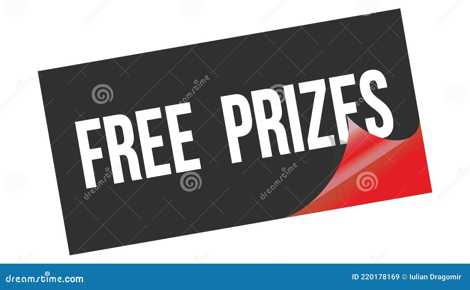 FREE PRIZES Text on Black Red Sticker Stamp Stock Illustration ...