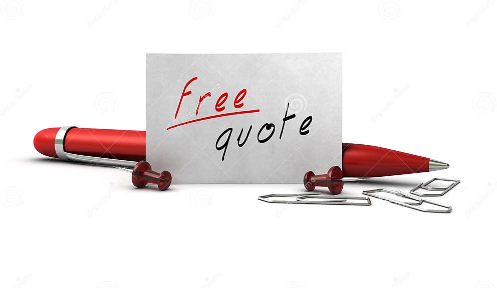 Free quote stock illustration. Illustration of contact - 26770360