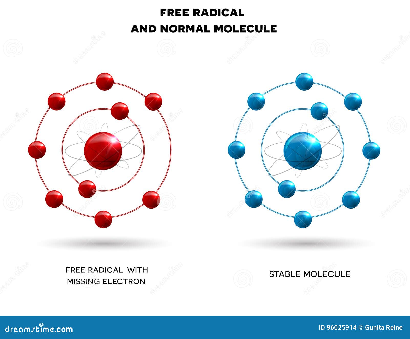Free Radical Molecule Vector Illustration | CartoonDealer.com #91851300
