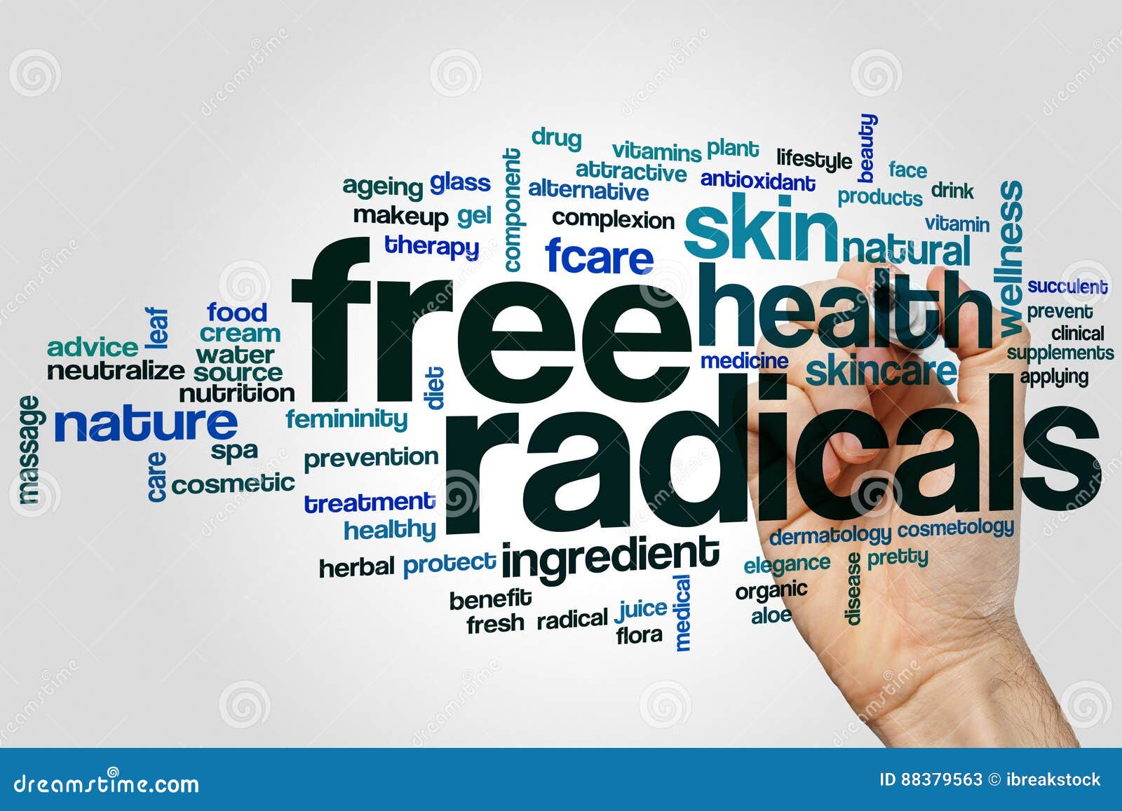 Free radicals word cloud stock image. Image of aloe, attractive - 88379563