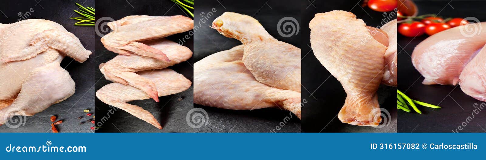 Free Range Chicken Collage or Design Stock Photo - Image of cutting ...