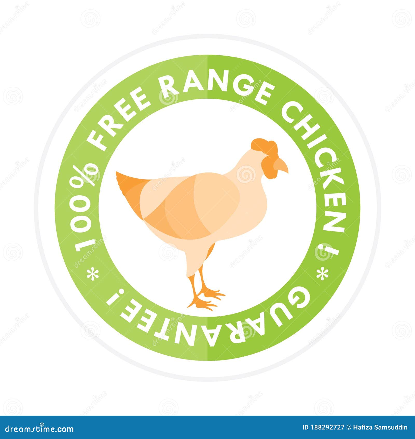 Free Range Chicken Label. Vector Illustration Decorative Design Stock ...