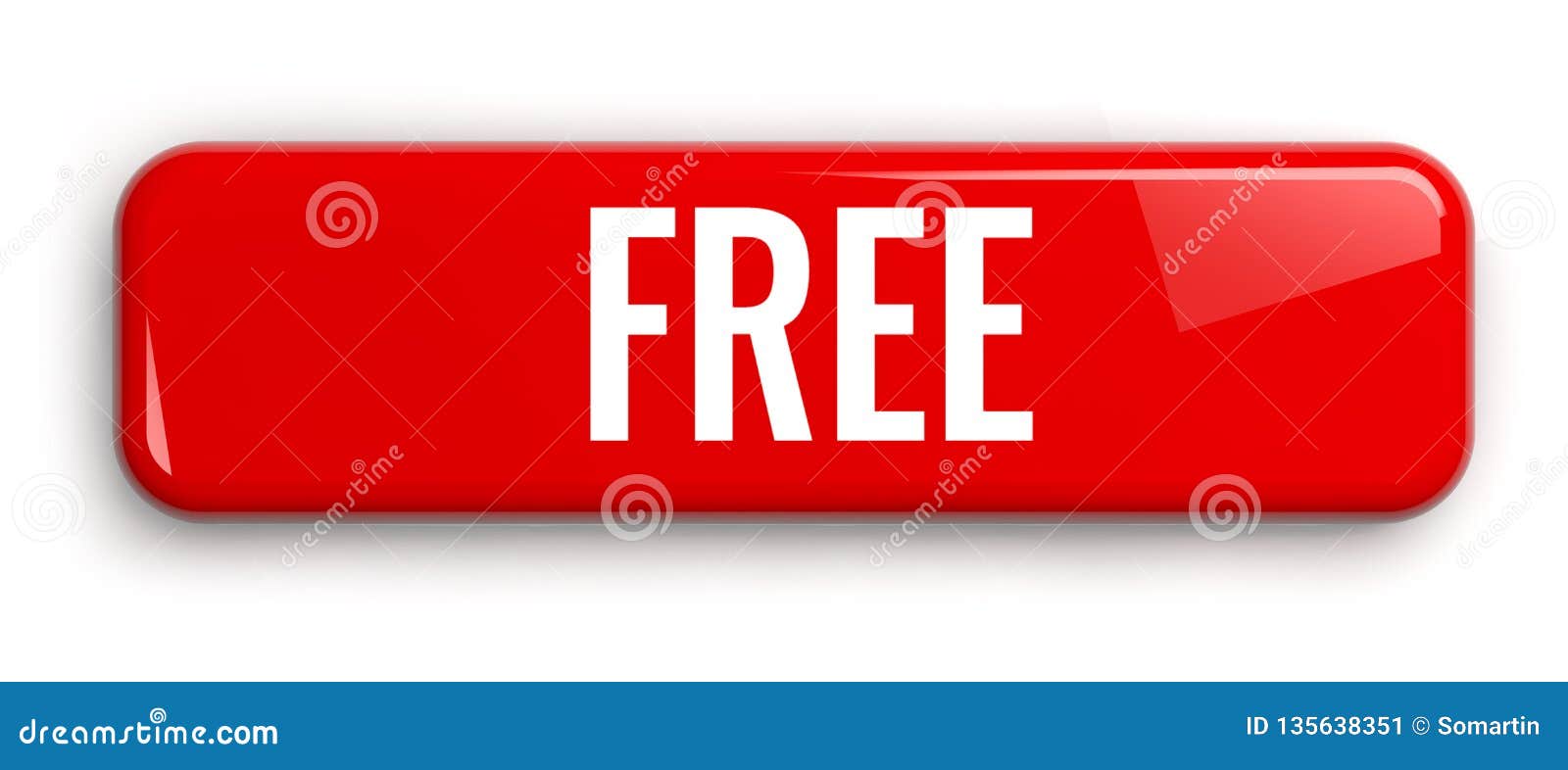 Free Red Button Isolated on White Stock Illustration - Illustration of ...