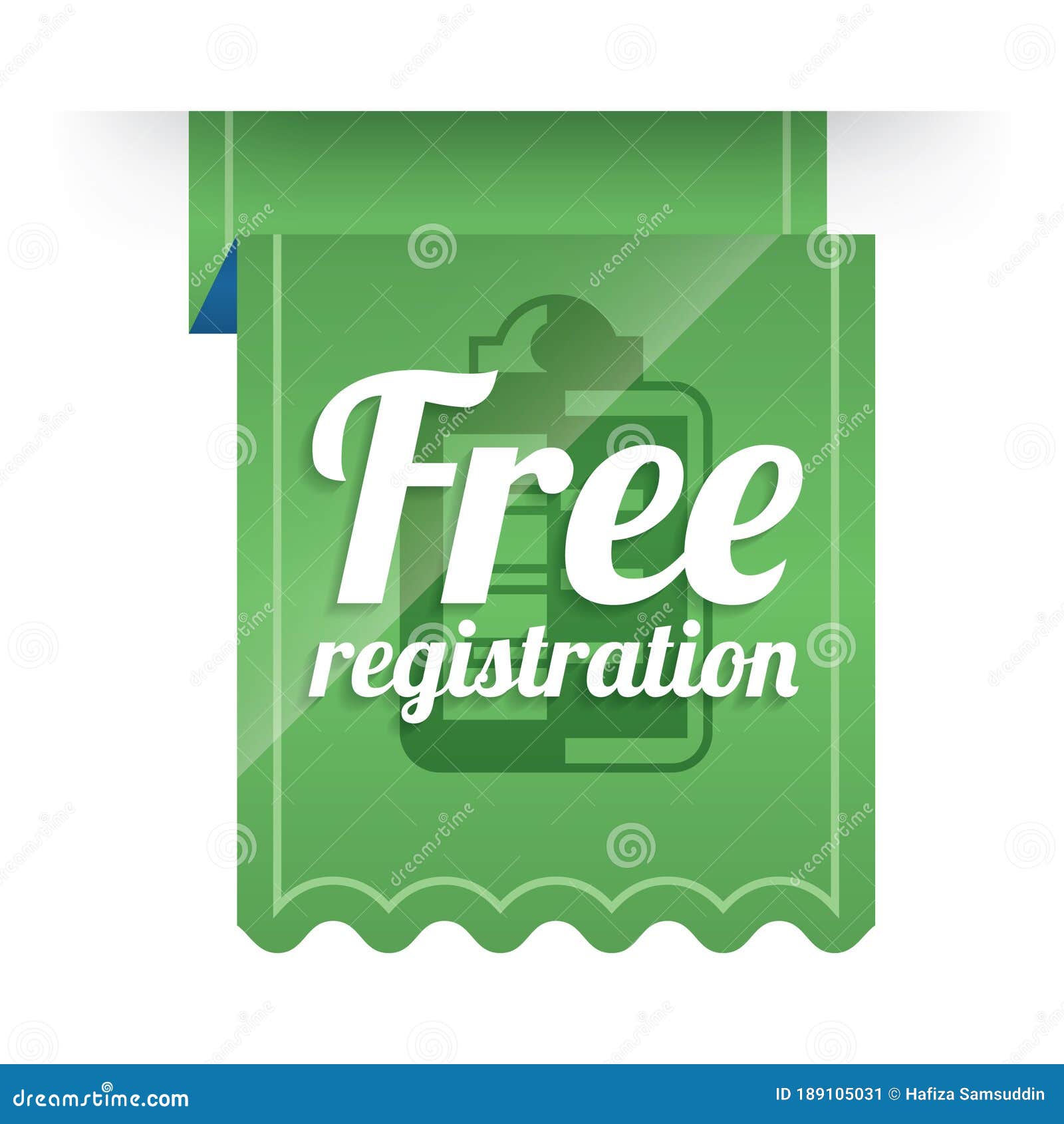 Free Registration Label Design. Vector Illustration Decorative Design ...
