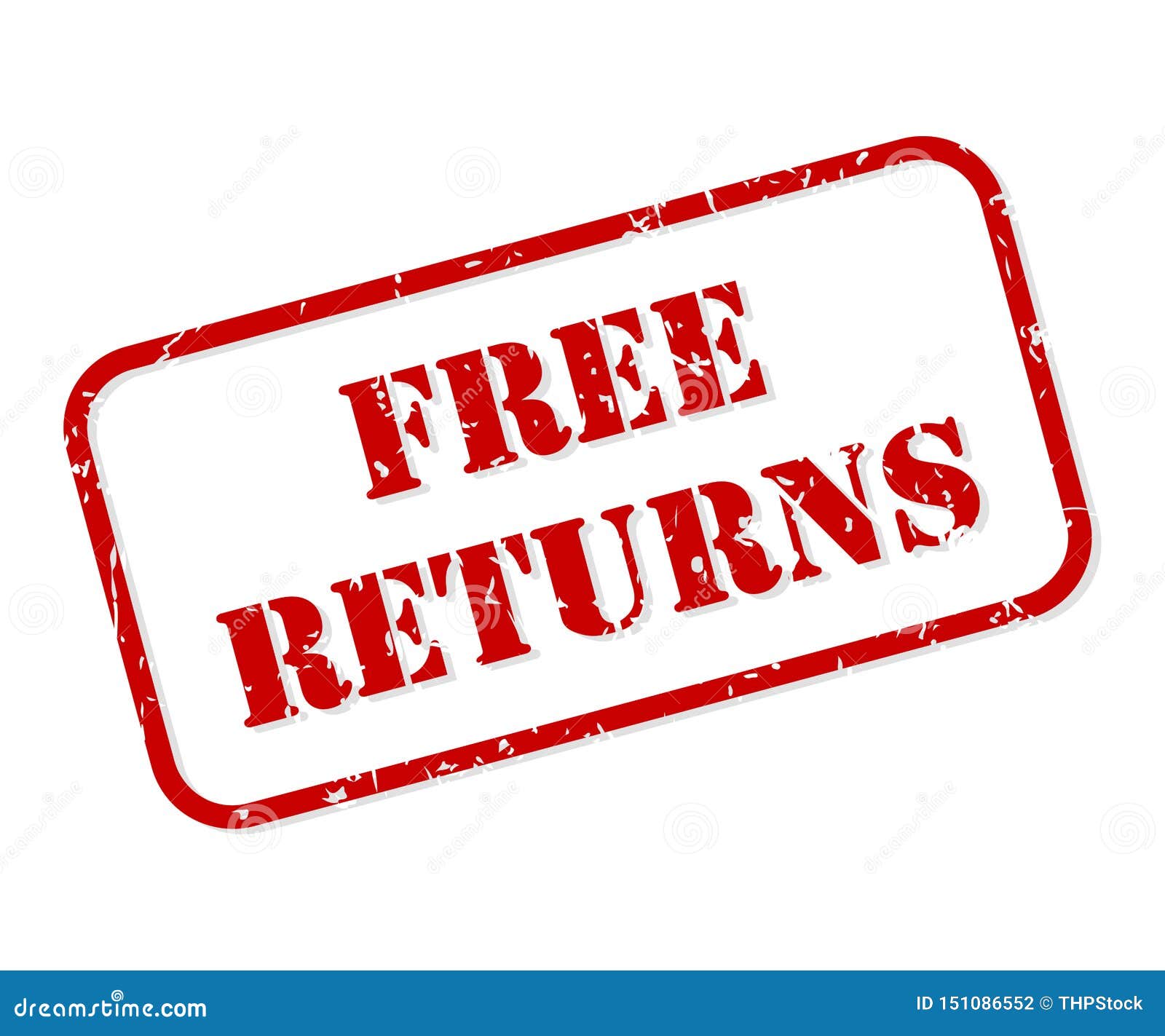 Free Returns Rubber Stamp Vector Stock Vector - Illustration of banner ...