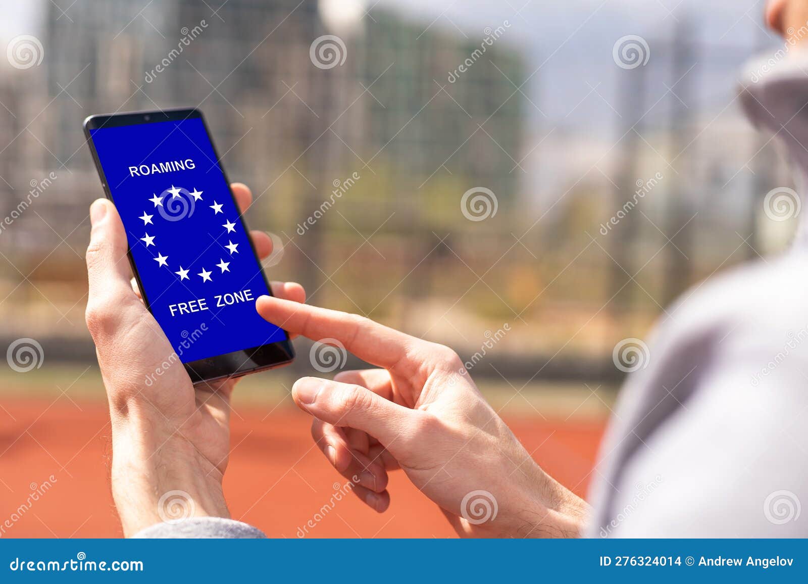 Free Roaming in the Euro Zone, EU. Cellphone Stock Photo - Image of ...
