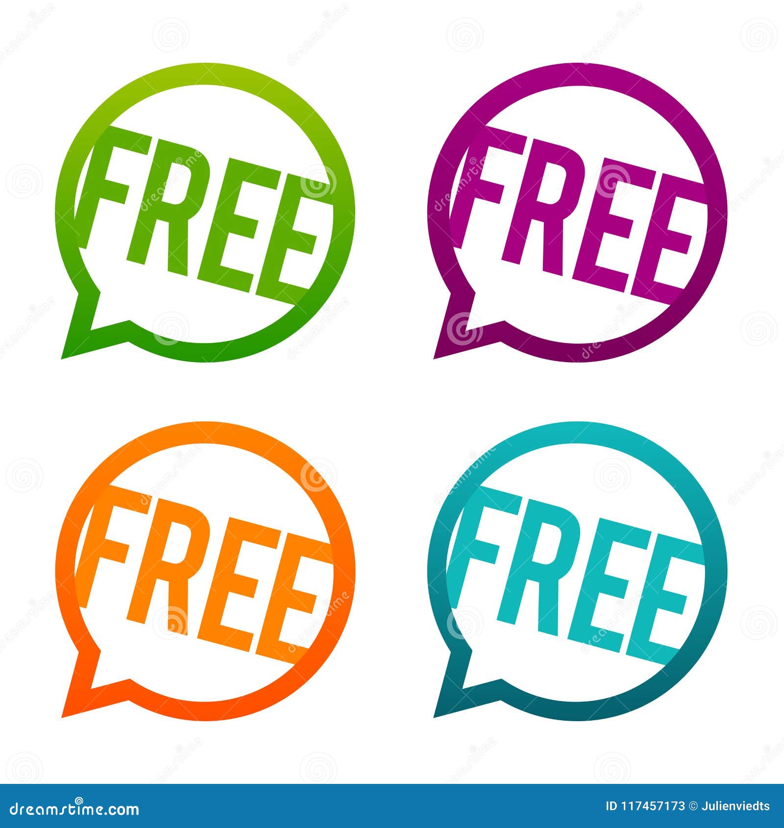 Free Round Buttons. Circle Eps10 Vector Stock Vector - Illustration of ...