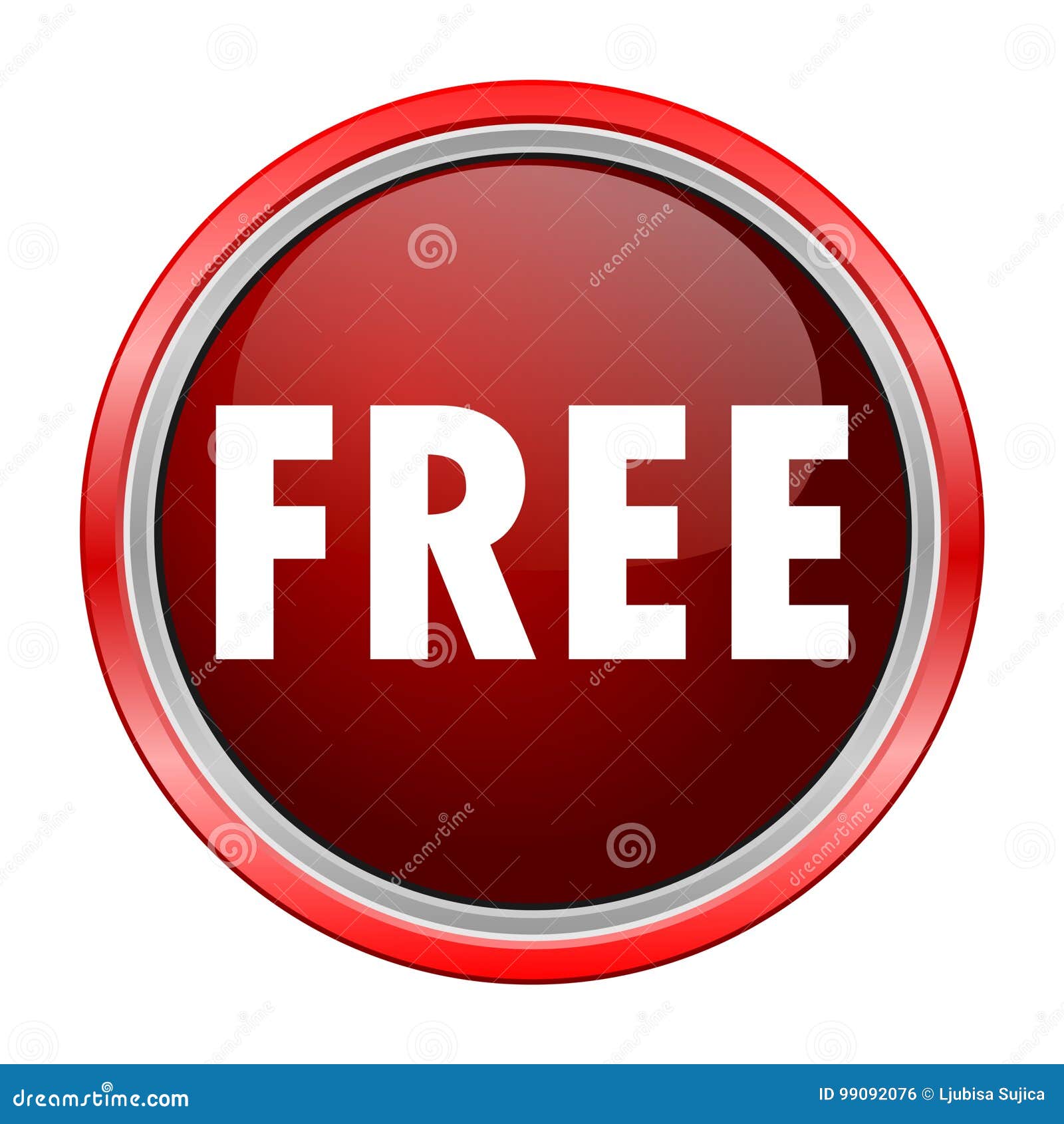 Free Round Metallic Red Button Stock Vector - Illustration of price ...